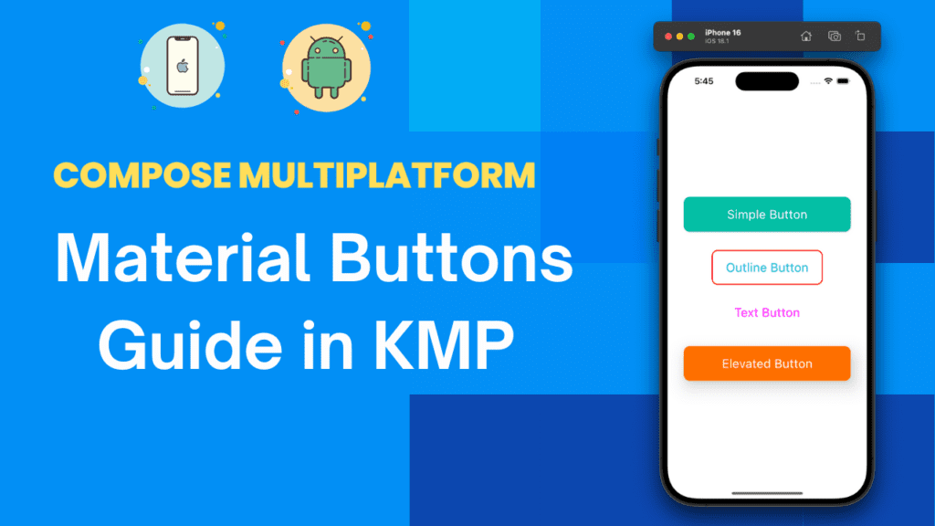 Material Buttons in Kotlin KMP Compose Multiplatform