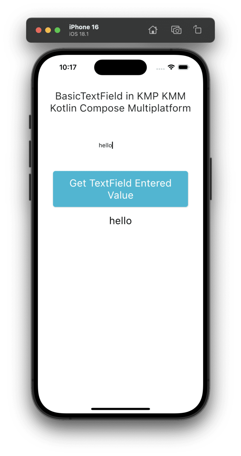 TextField in KMP KMM Kotlin Compose Multiplatform