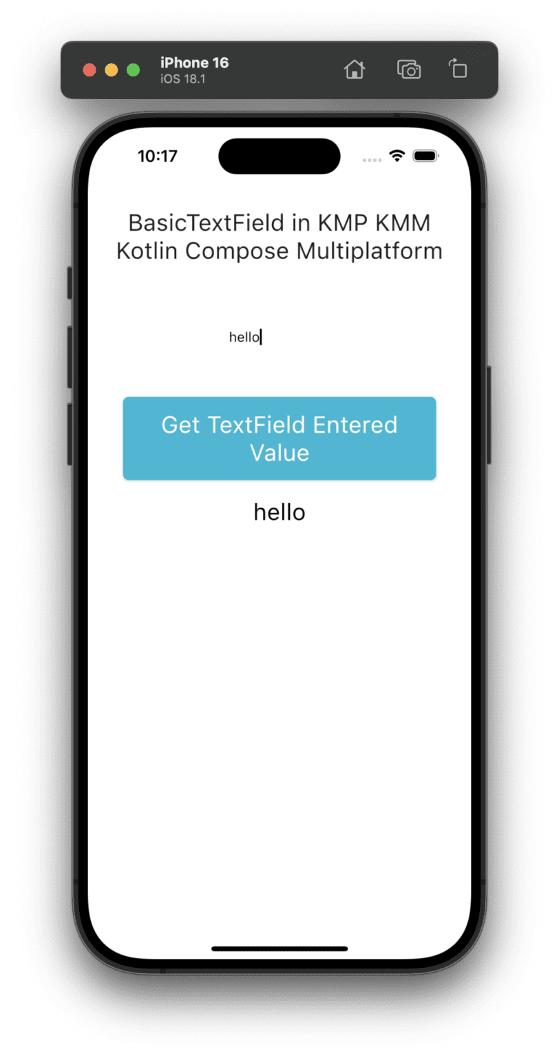 TextField in KMP KMM Kotlin Compose Multiplatform