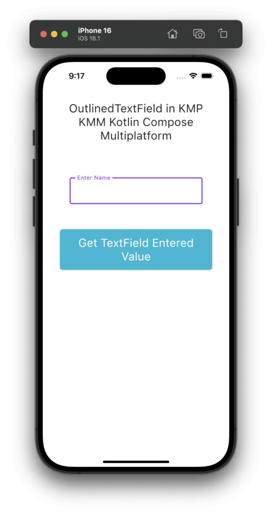TextField in KMP KMM Kotlin Compose Multiplatform