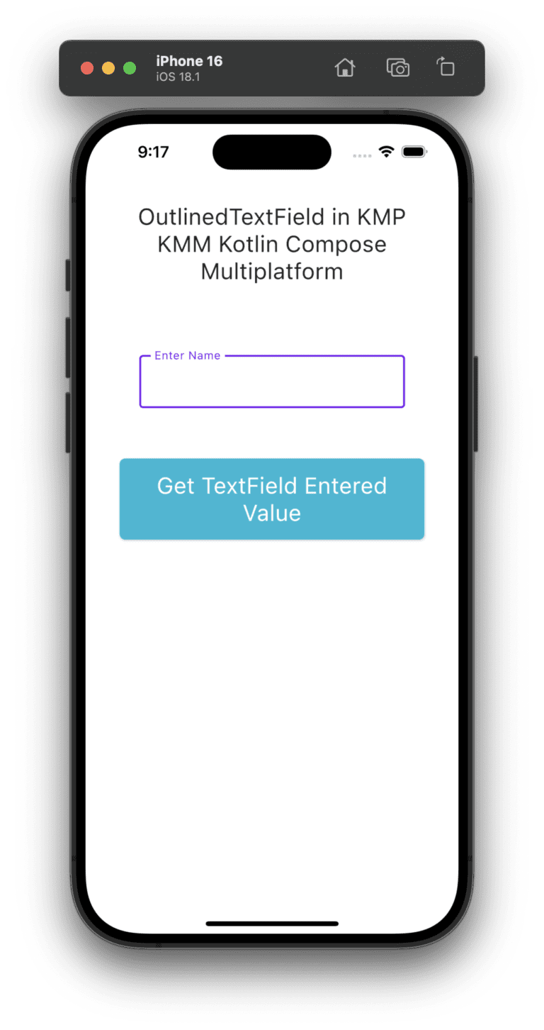 Textfield In Kmp Kmm Kotlin Compose Multiplatform