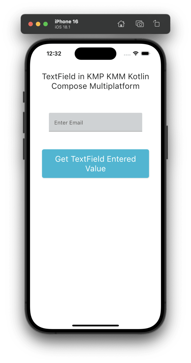 Textfield In Kmp Kmm Kotlin Compose Multiplatform