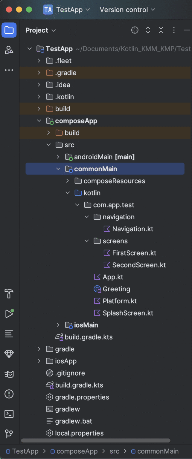 Navigation in Kotlin Compose Multiplatform (KMP KMM)