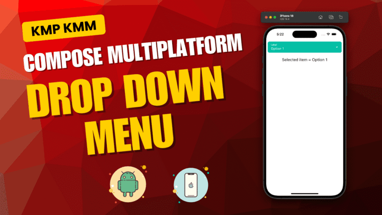 Drop Down Menu in Kotlin Compose Multiplatform (KMP, KMM)